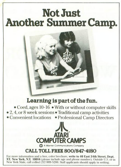 weirdo on Twitter: "RT @vg_history: atari computer camps, print ad (1983) https://archive.org ...