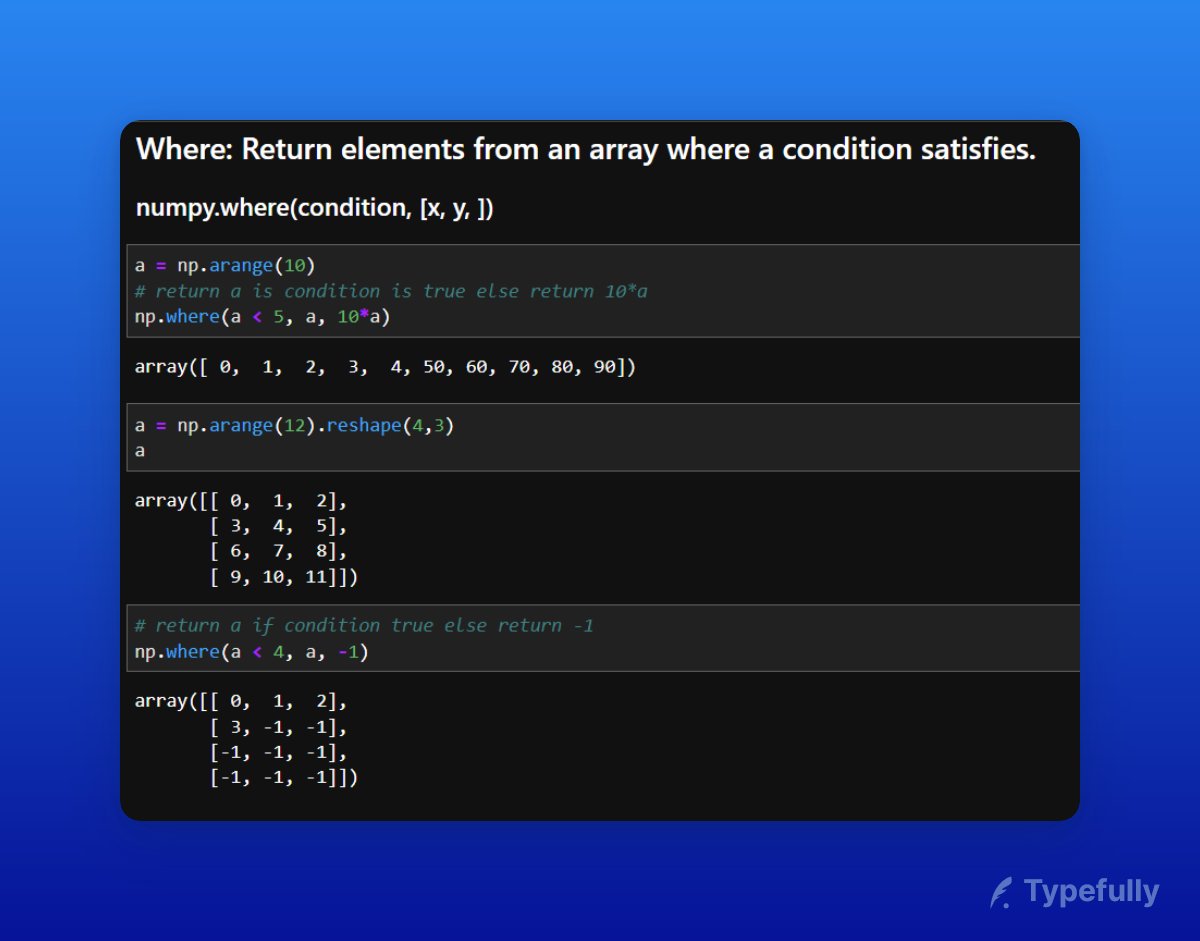Useful Numpy Functions YOU MUST KNOW Part 3🧵🧵🧵 - Thread from Jaydeep ... Useful Numpy Functions YOU MUST KNOW Part 3🧵🧵🧵 - Thread from Jaydeep ...