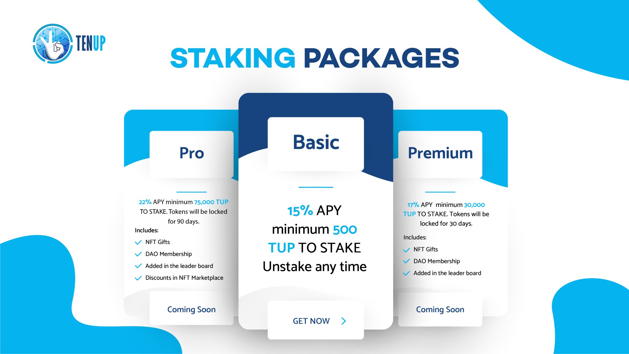 TenUpNation on Twitter: "TenUp is introducing TWO new staking packages with increased APY, in ...