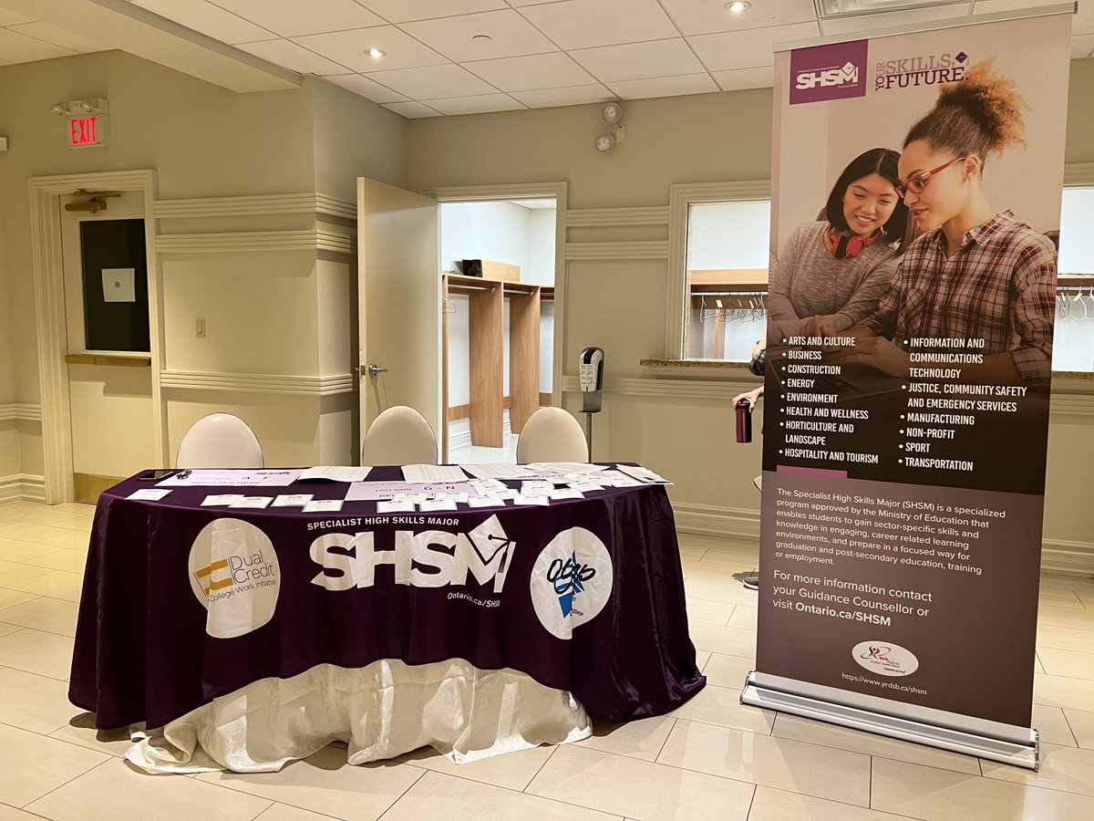 York Region DSB on Twitter: "RT @JananiPathy: Welcome to this year’s SHSM Staff Symposium Launch ...