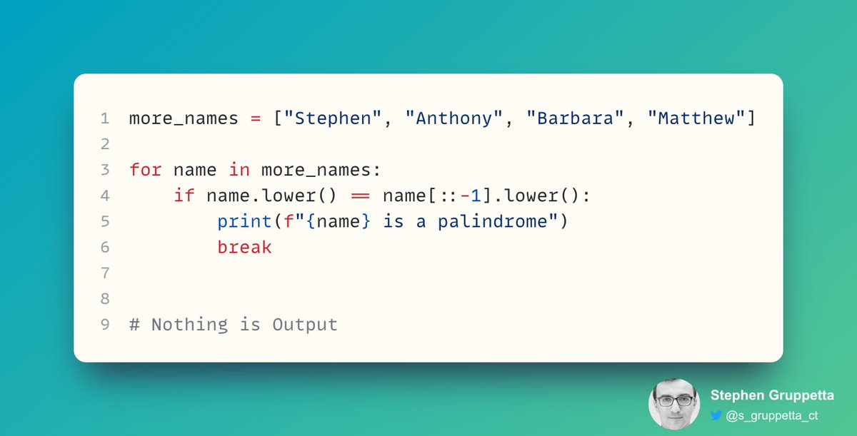 Another feature of the `for` loop that many beginners are surprised to ...