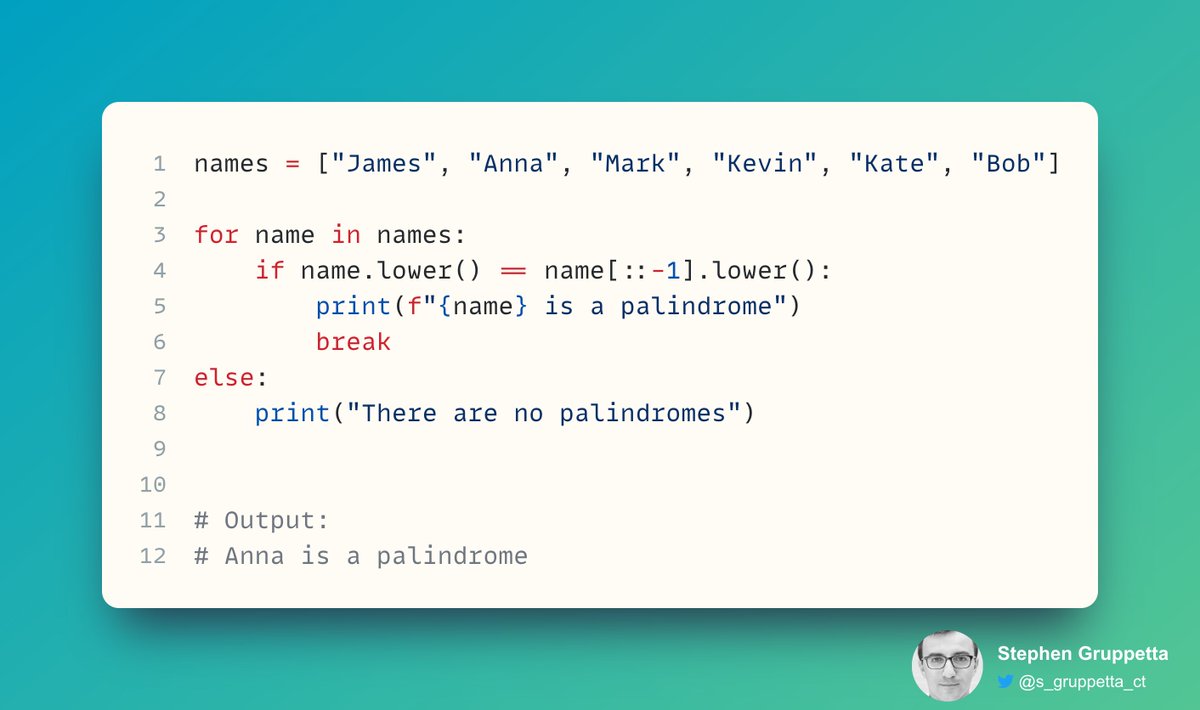 Another feature of the `for` loop that many beginners are surprised to ...
