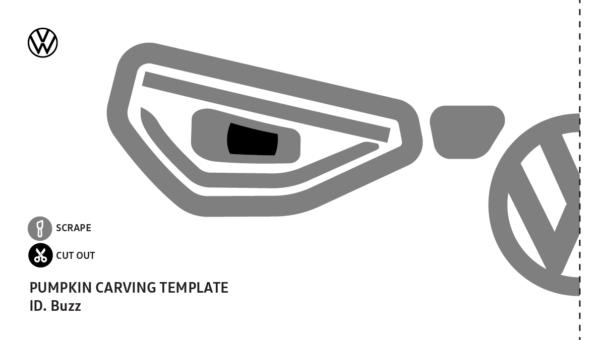Volkswagen Pumpkin Carving Stencil