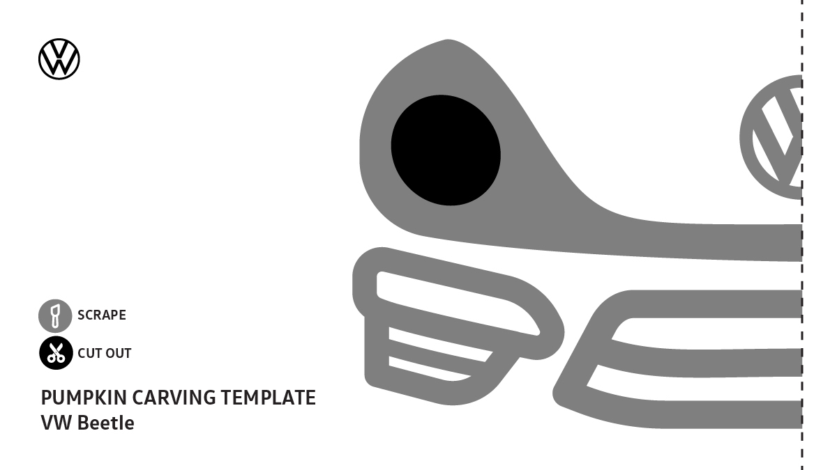 Volkswagen Pumpkin Carving Stencil