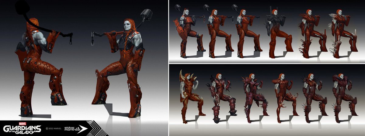 Eidos-Montréal on Twitter: "🫶 Lady Hellbender appreciation post 🫶 Final concept art and early ...