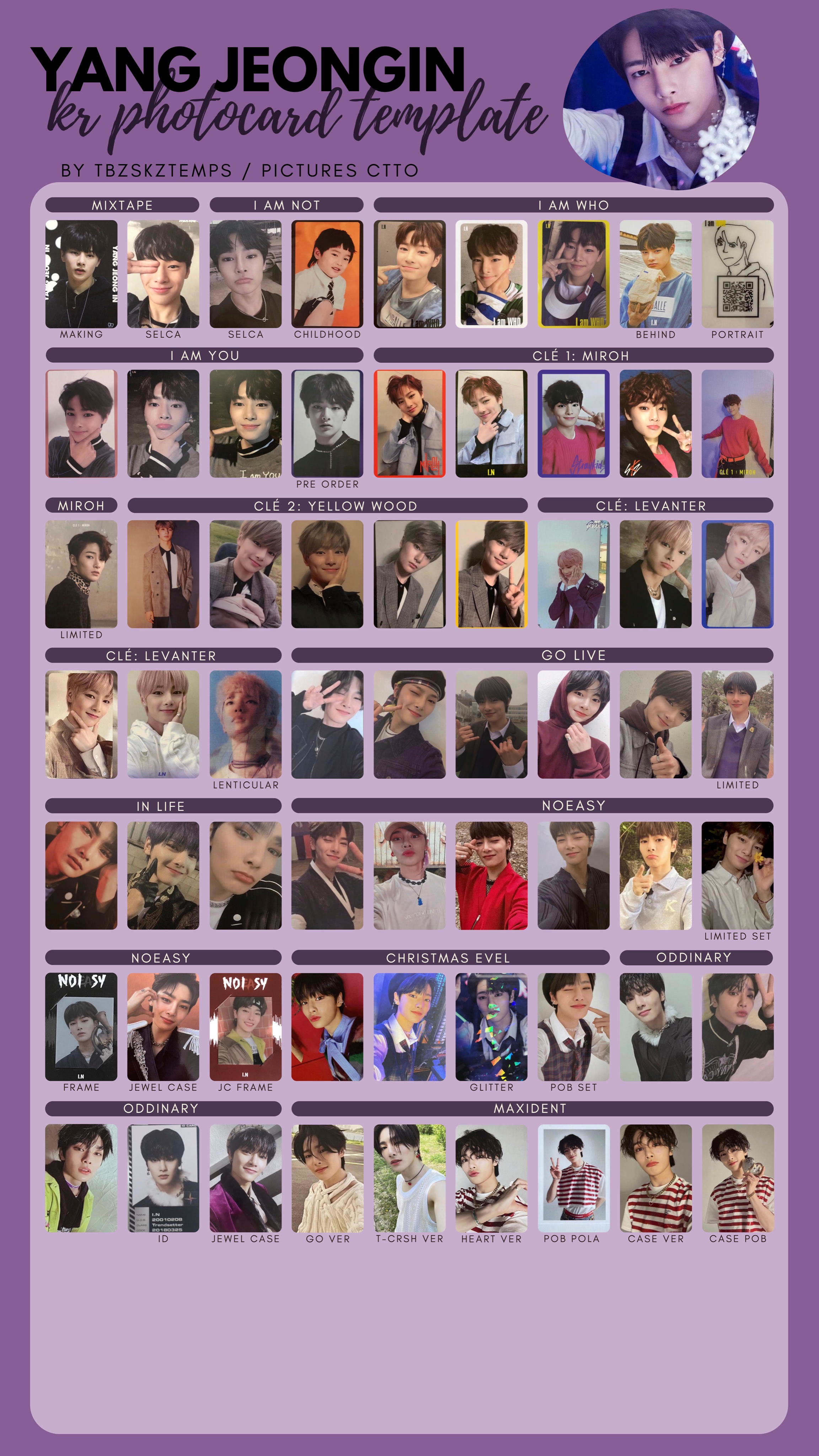 yunnie ୨୧ on Twitter: "han, felix, seungmin and jeongin all eras korean photocard template ...