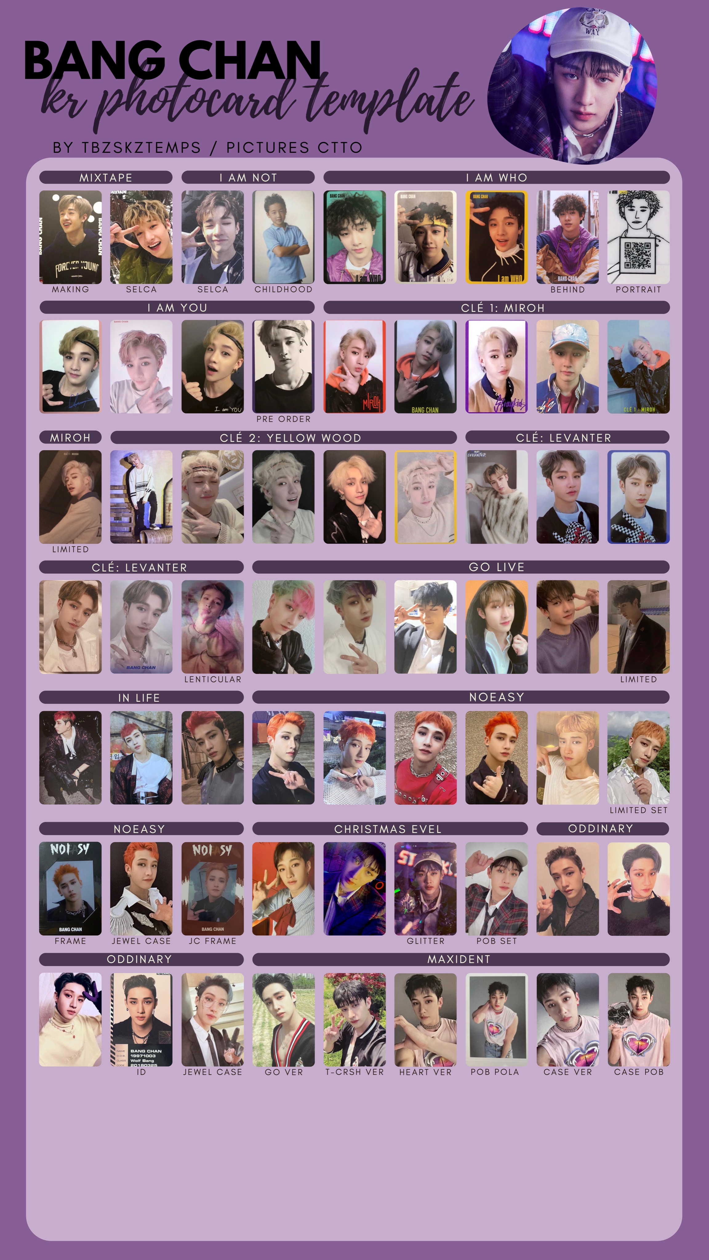 yunnie ୨୧ on Twitter: "han, felix, seungmin and jeongin all eras korean photocard template ...