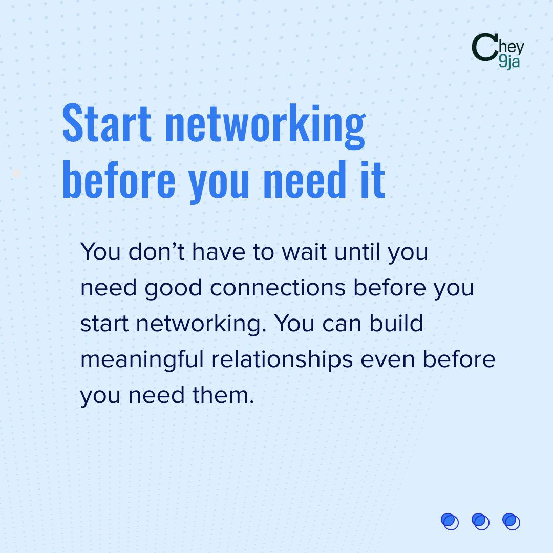 How to network the right way! A thread 🧵 - Thread from Chiedu Okpala ...