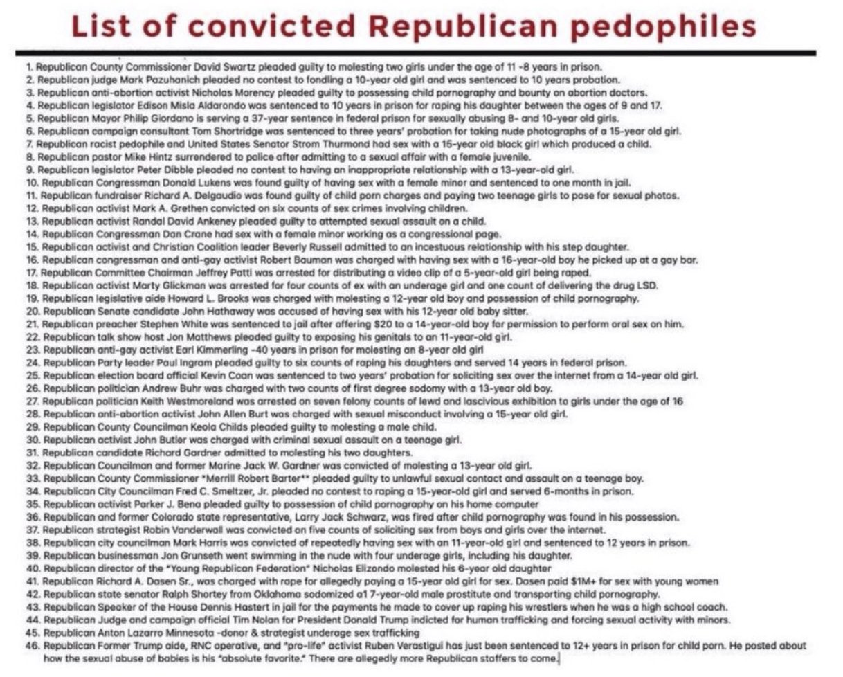 🌊💙 Dr. MemeNstein - FIRE GOP fascists!🌊 on Twitter: "@middleageriot . the growing list of ...