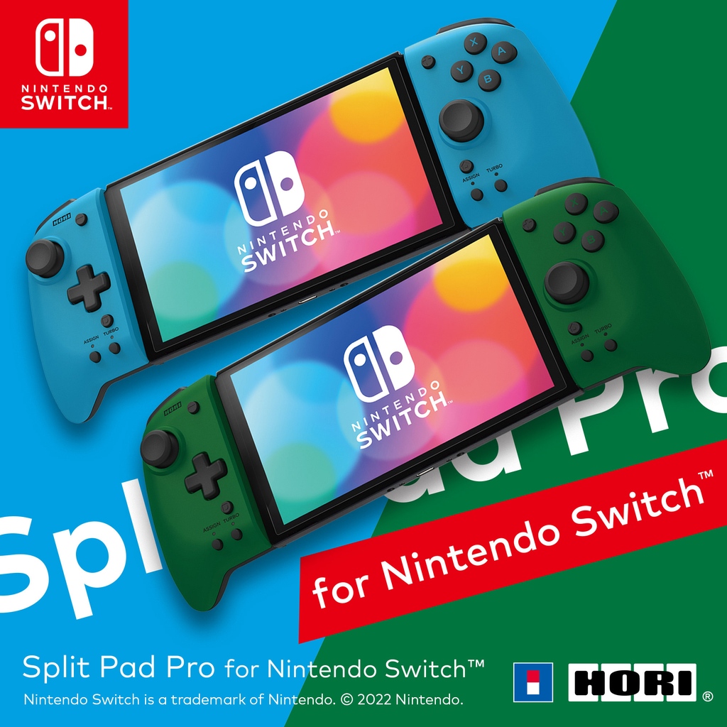 HORI USA on Twitter: "These Split Pad Pro for Nintendo Switch™ Forest Green and Sky Blue ...