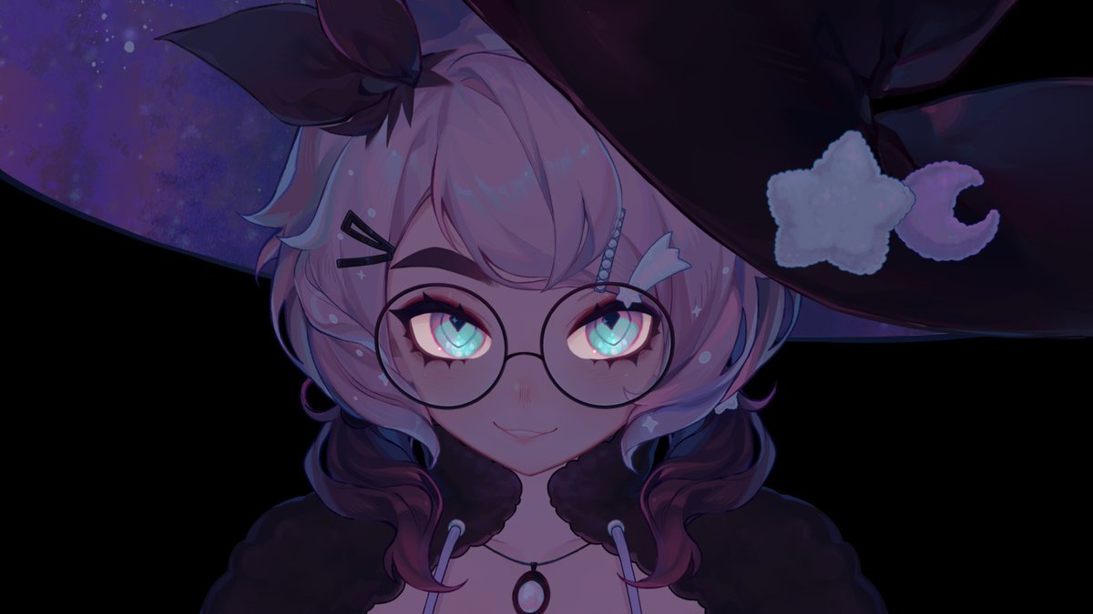 「Hey there, Voidlings! I'm softly reading」|Alphena 🌌 Void Witch VTuberのイラスト
