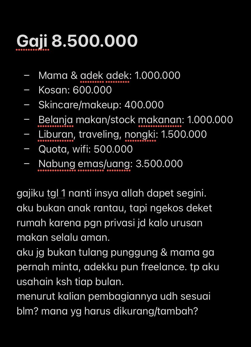 BACA RULES DI (bit.ly/worksfess) on Twitter: "cw // gaji work! minta sarannya ya guys terima ...