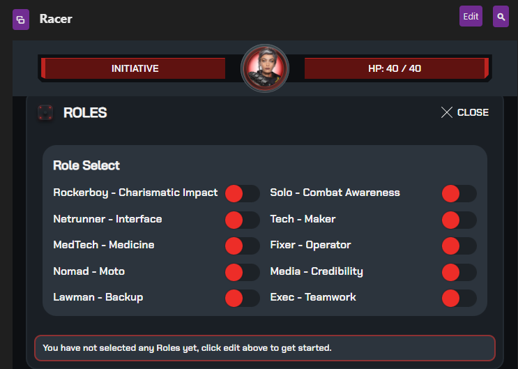 Cyberpunk 2022 Character Sheet
