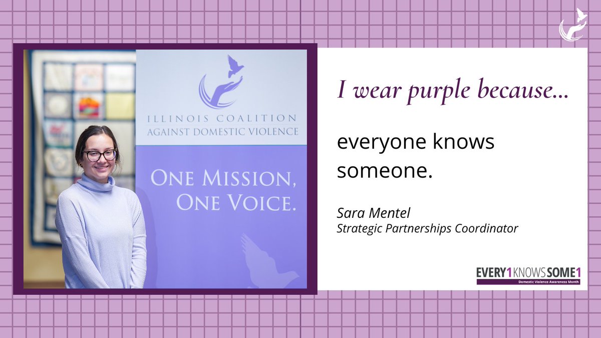 Purple is the color of domestic violence awareness & it ties together ...