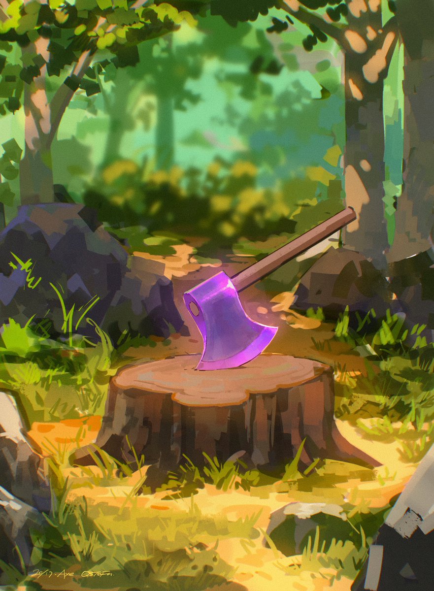 O3tofu on Twitter: "Inktober Oct 17 - Axe Oct 18 - Purple Oct 19 - Soup Oct 20 - Moonlight # ...