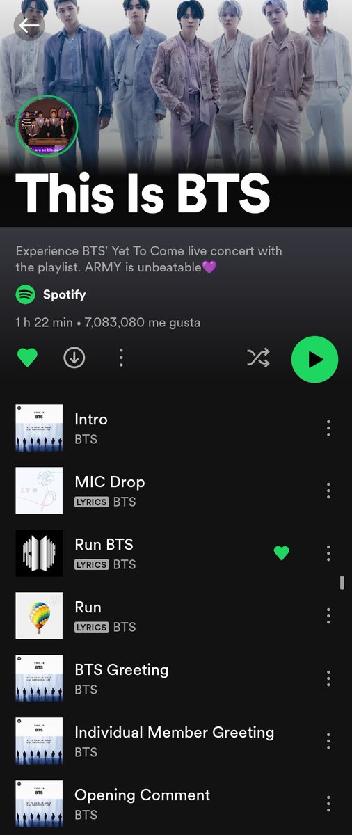 BTS Spotify Perú 🇵🇪 on Twitter: "La playlist ‘This Is BTS’ en Spotify ha sido actualizada con la ...