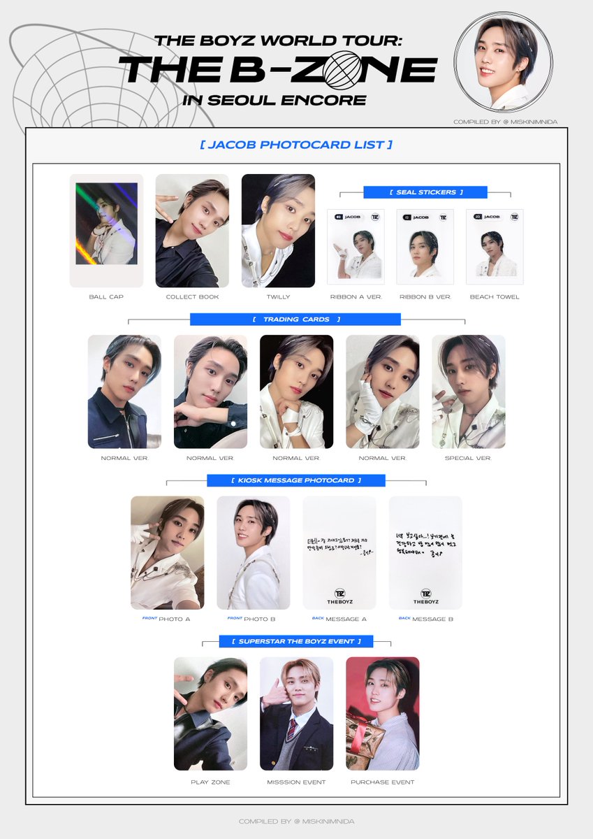 🫧monica🫧 on Twitter: "THE BOYZ WORLD TOUR : THE B-ZONE 🌐 — Encore in Seoul MD Photocard List 상연 ...