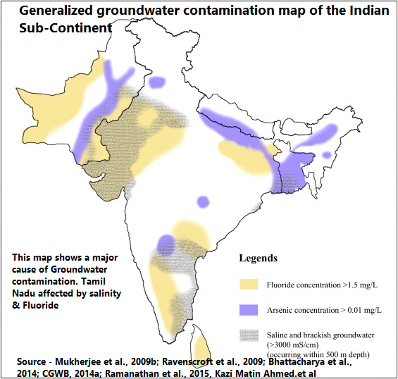 Tamil Nadu Geography on Twitter: "This generic map shows, the major cause of Groundwater ...