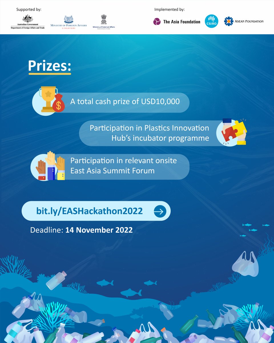 ASEAN on Twitter: "East Asia Summit Hackathon: Combating Marine Plastic is now open for ...