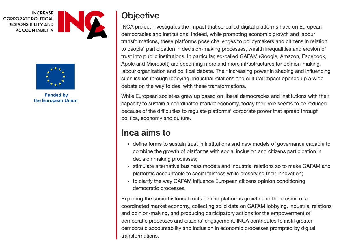 INCA (@INCA_EU) / Twitter