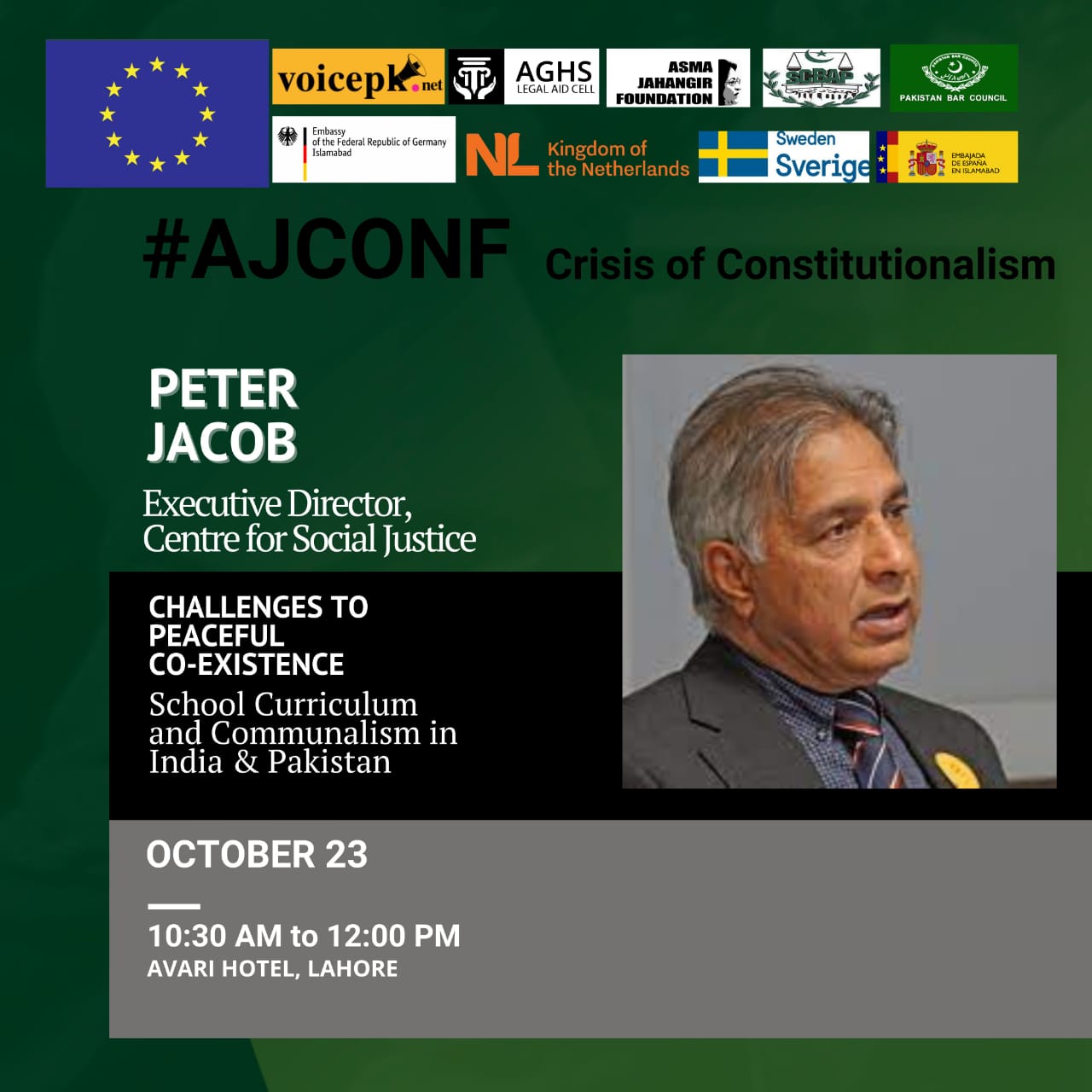 Peter Jacob on Twitter: "Looking forward towards 4th Asma Jahangir Conference #AJCONF @Asma ...