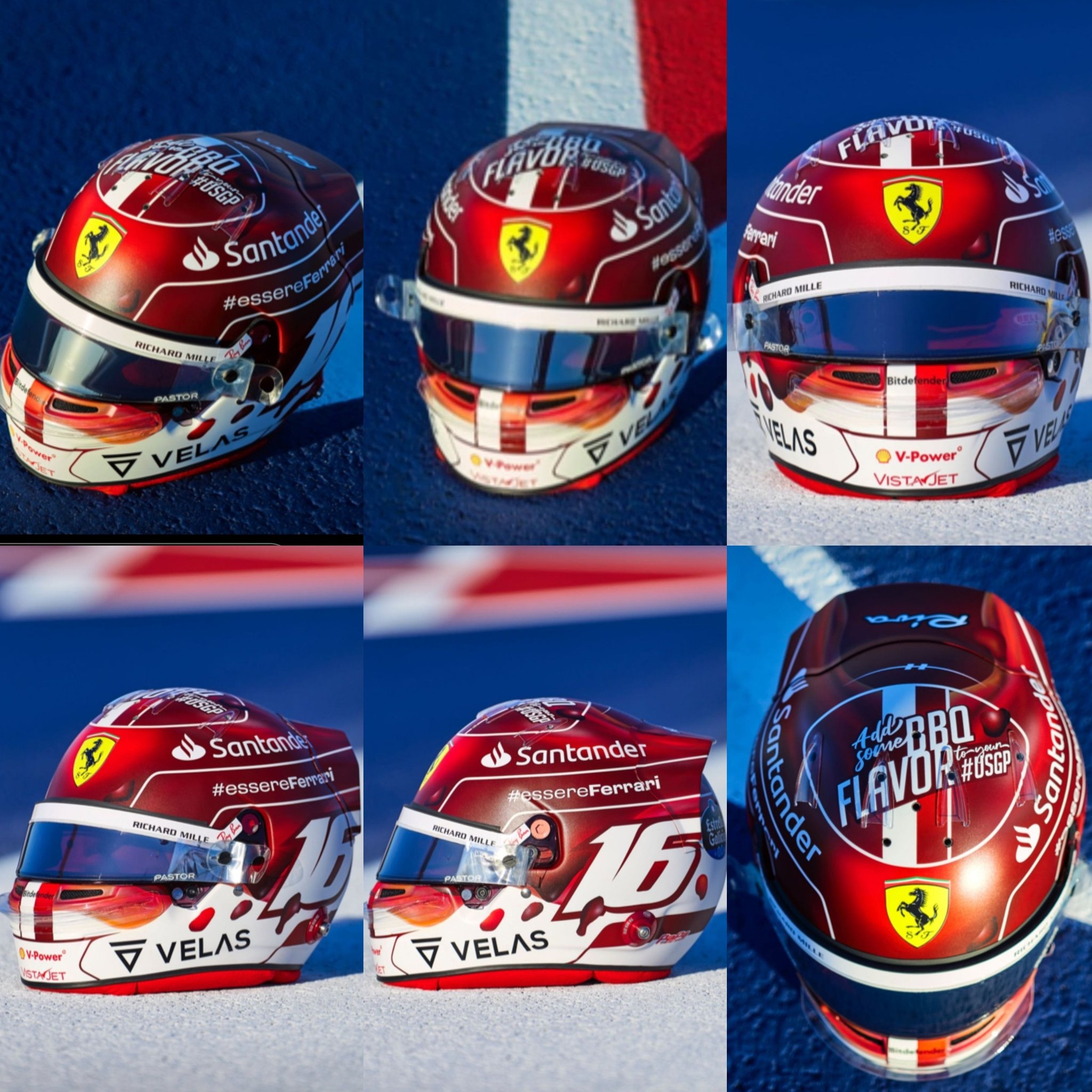 In pictures: special Ferrari helmet design for Charles Leclerc in COTA | 2022 US GP