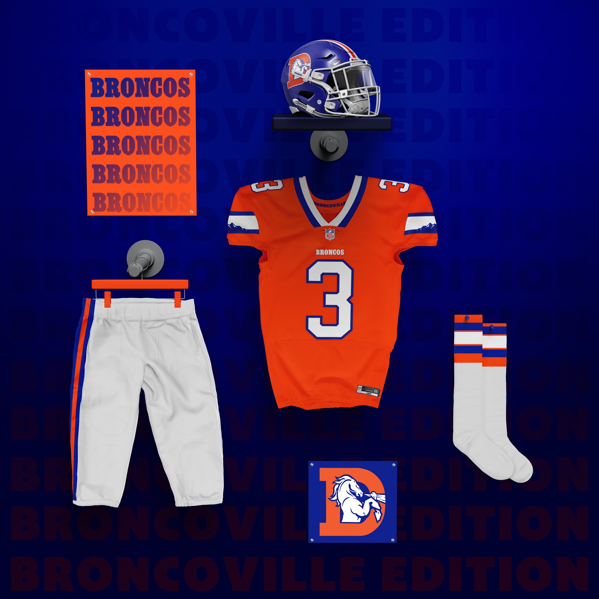 Broncos Football Helmet Template
