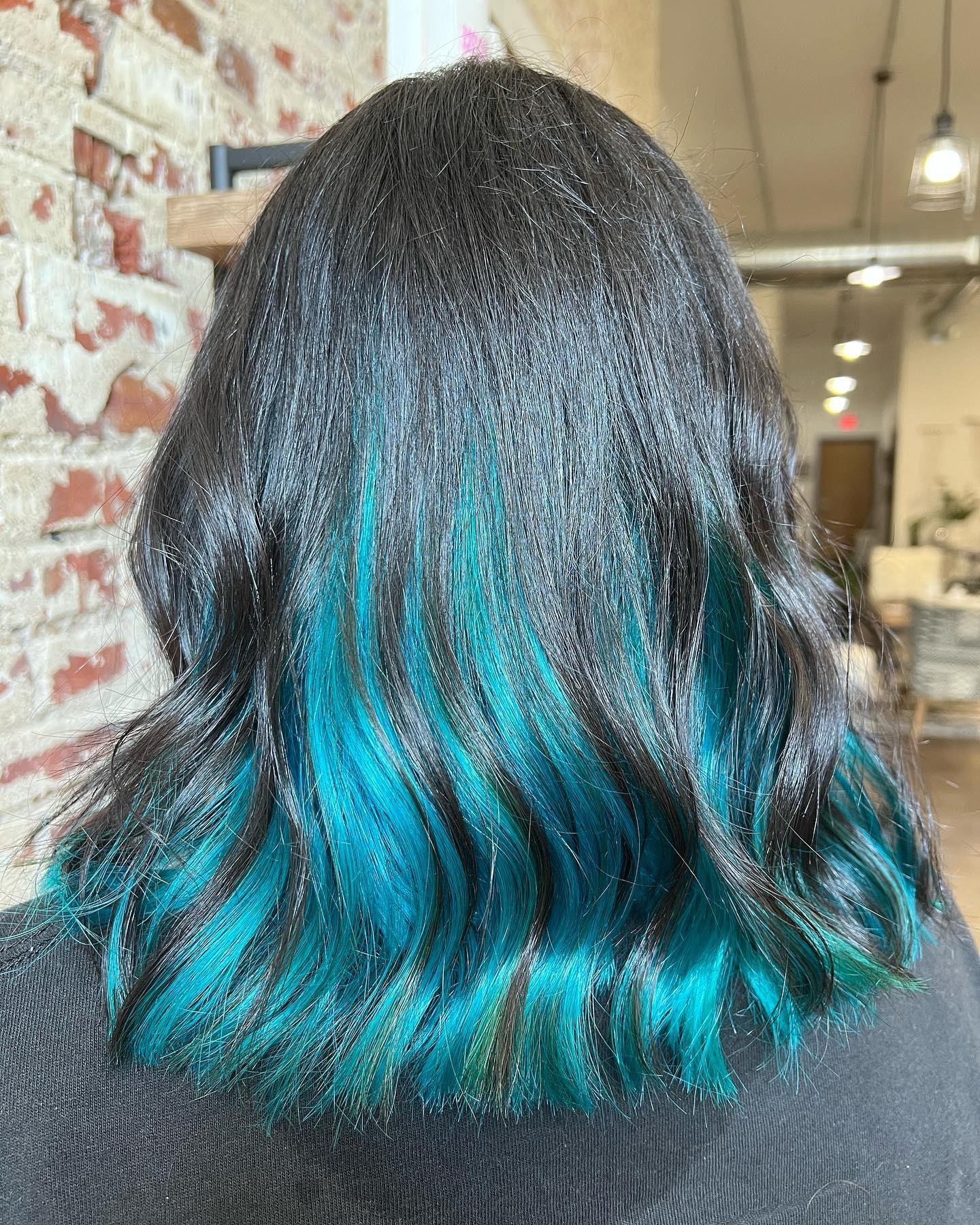 Teal Highlights On Brown Hair