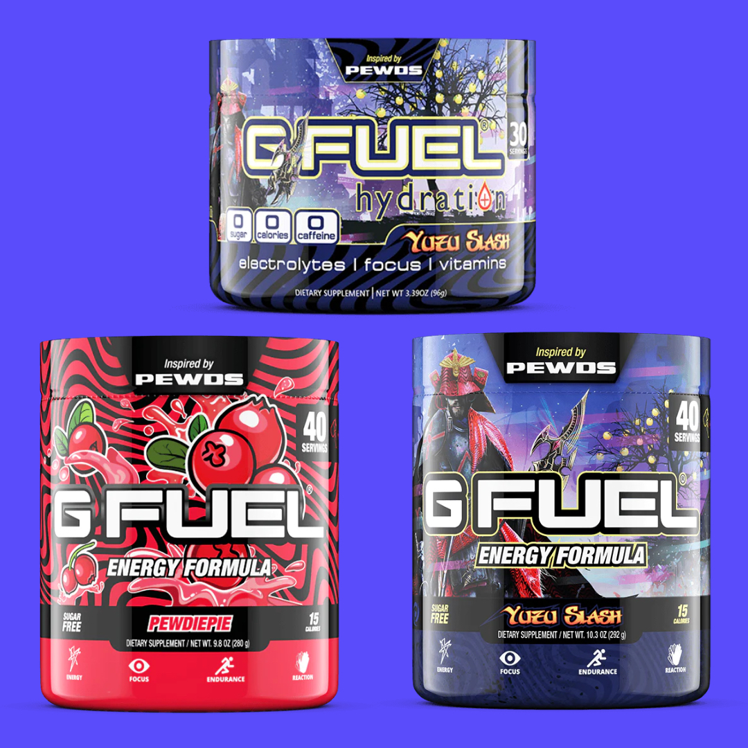 G FUEL® on Twitter: "💙 𝗟𝗜𝗞𝗘 + 𝗥𝗧 to win ALL 3 @PewDiePie x #GFUEL Items you see here!!! 🤩 ...