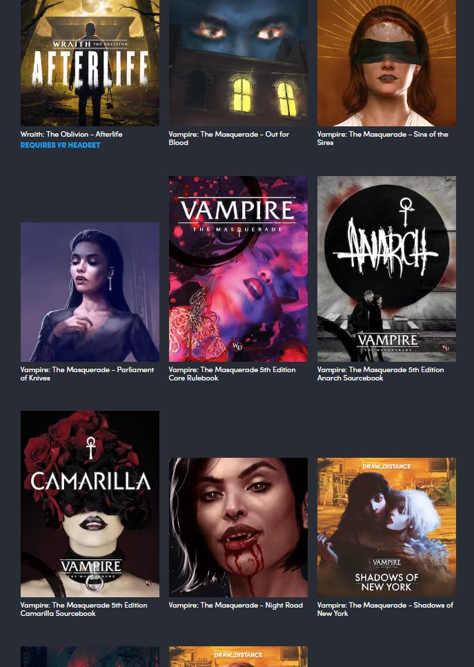 DP🎃musique on Twitter: "RT @Wario64: Humble Games Bundle: World of Darkness https://bit.ly ...