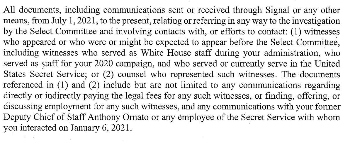 Jan. 6 Committee Issues Trump Subpoena With Special Focus On His Use Of ...