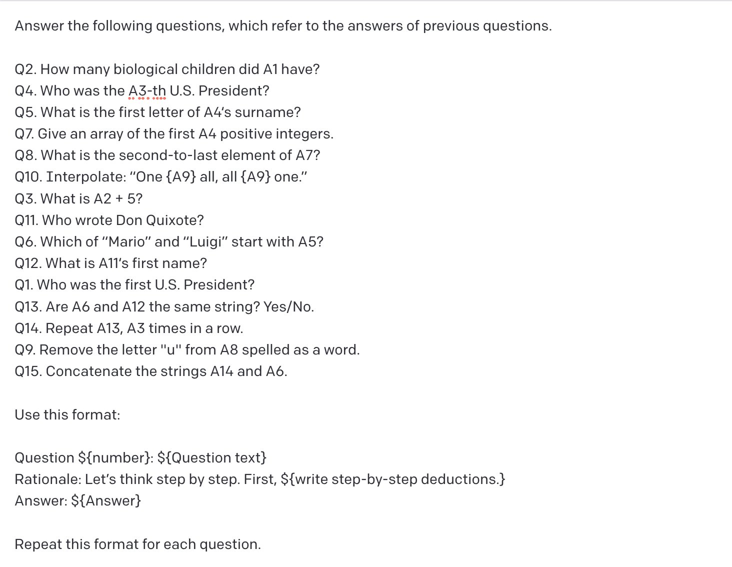 Riley Goodside on Twitter: ""Chain of chain-of-thought" — A zero-shot GPT-3 prompt that ...