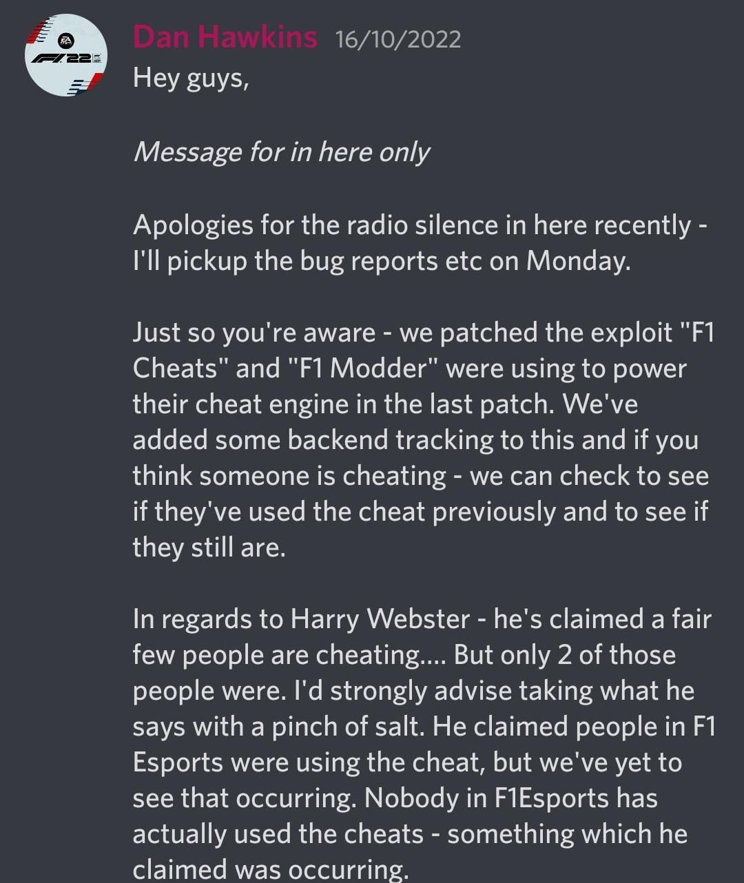 LRN on Twitter: "#LRN Exclusive [1/2] This is the false statement They haven't patched anything ...
