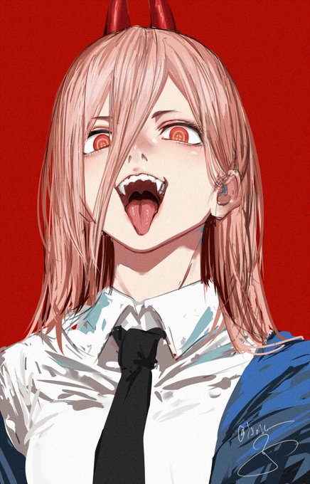 「power (chainsaw man) open mouth」Fan Art(Popular)｜4pages
