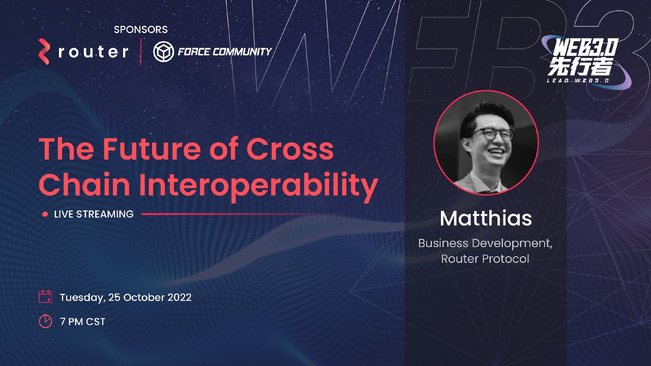 Router Protocol on Twitter: "Our very own Matthias Yap, BD Manager, Router will talk about "The ...