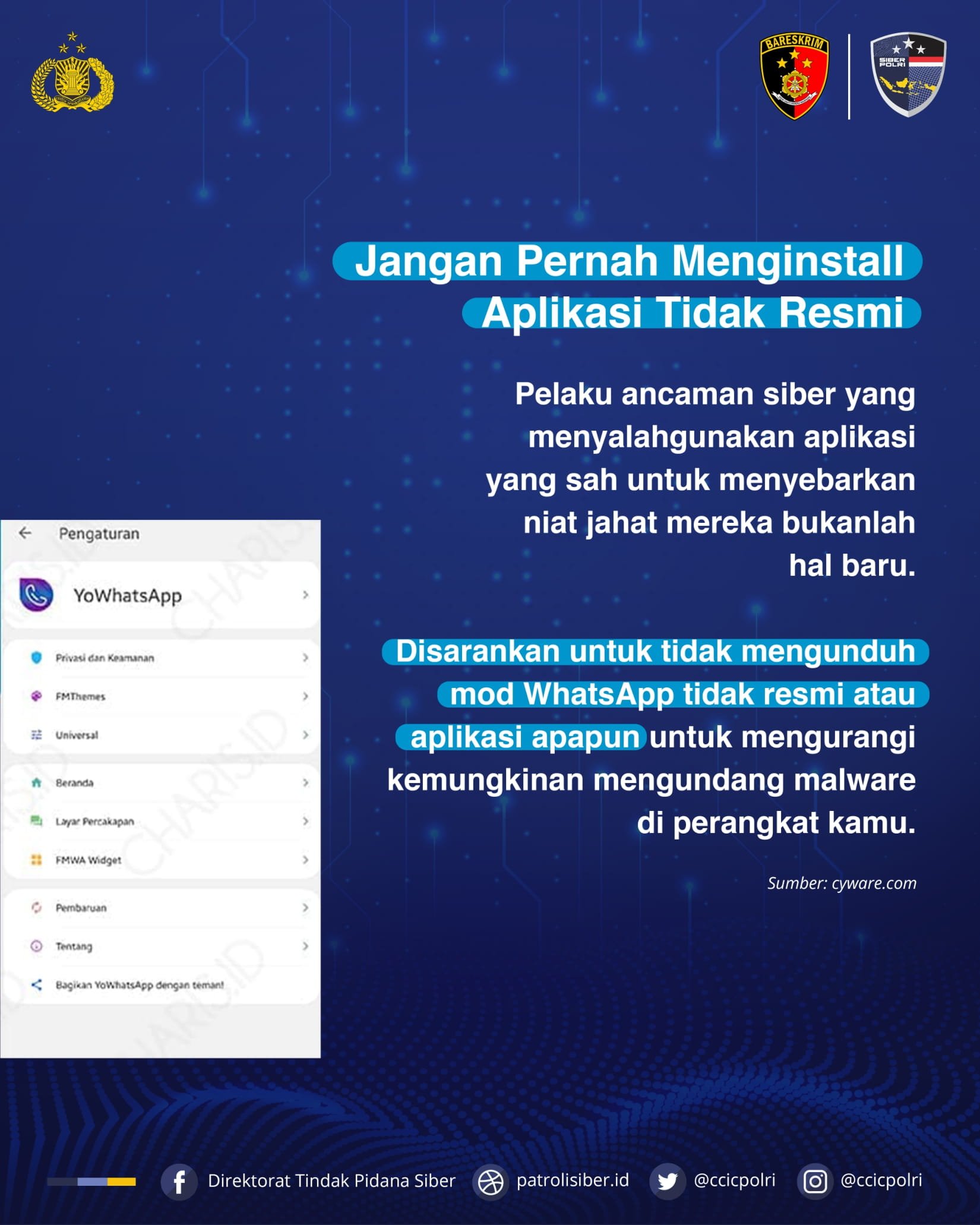 Direktorat Tindak Pidana Siber Bareskrim Polri (@CCICPolri) / Twitter