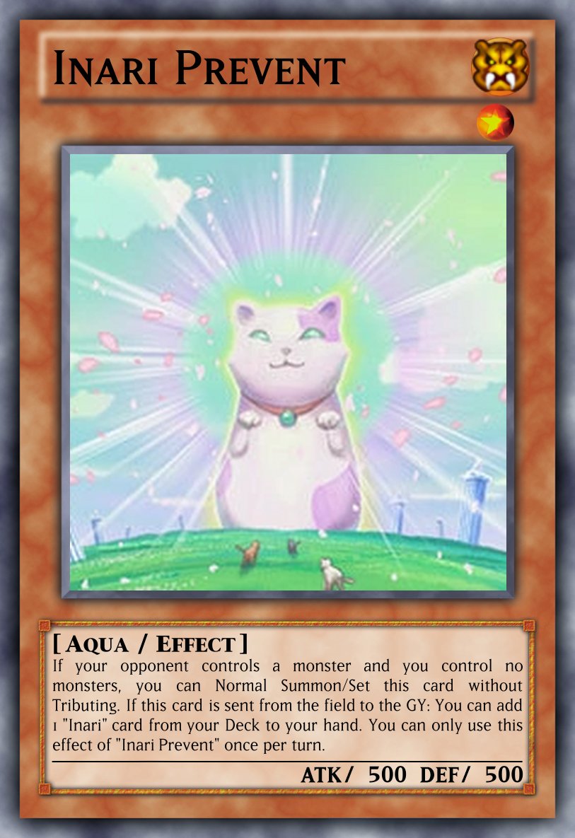 Yugioh cards but made by an AI on Twitter: "Inari Prevent"