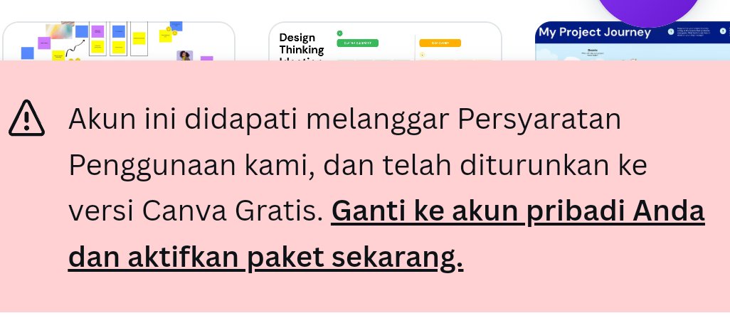 COLLE | ON on Twitter: "[cm] temen" canva ku tim nya muncul notif ini, kira" kenapa ya trs ...