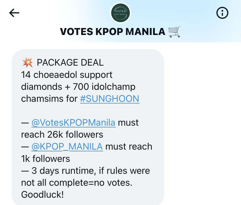 ENHYPEN VOTING HYPE on Twitter: "RT @kath_psh: 💥 PACKAGE DEAL 14 choeaedol support diamonds ...