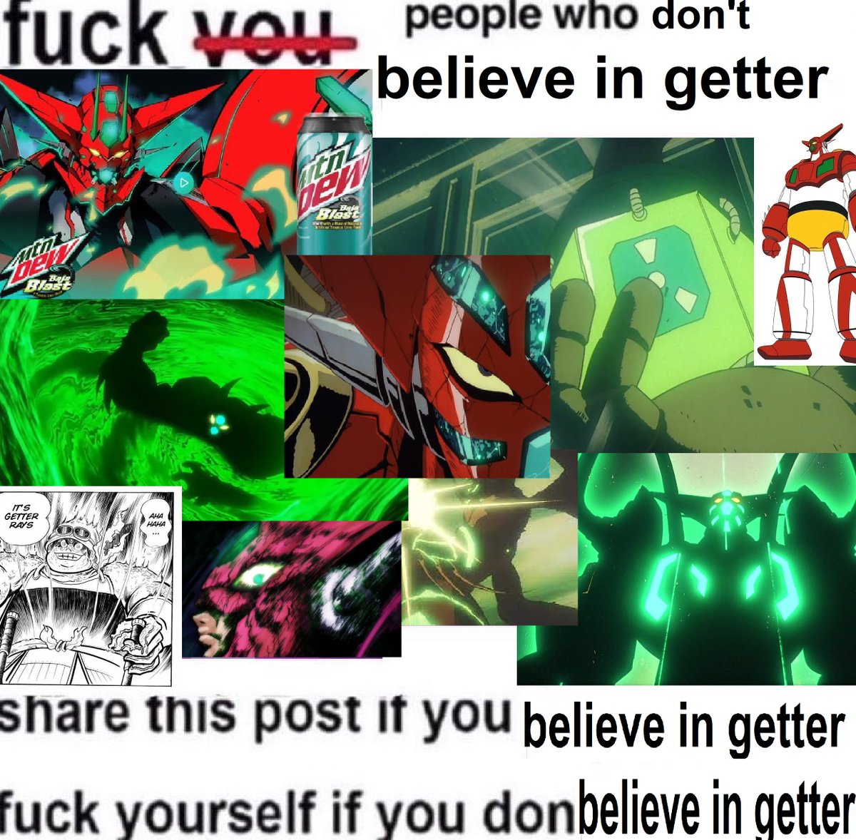 Of Mecha and Monsters (and Chess) on Twitter: "One of my Baja Blast Getter Robo memes made it ...