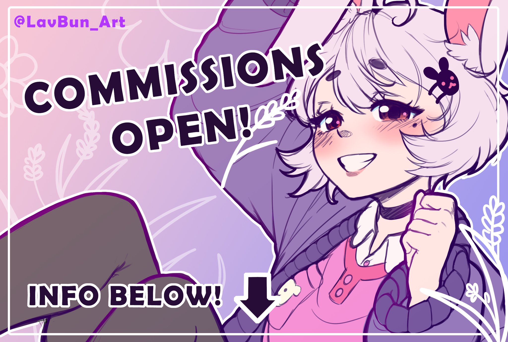 💜Lavender Bun💜 - COMMISSIONS OPEN on Twitter: "💜Commissions are now open!💜 (4 Slots available ...