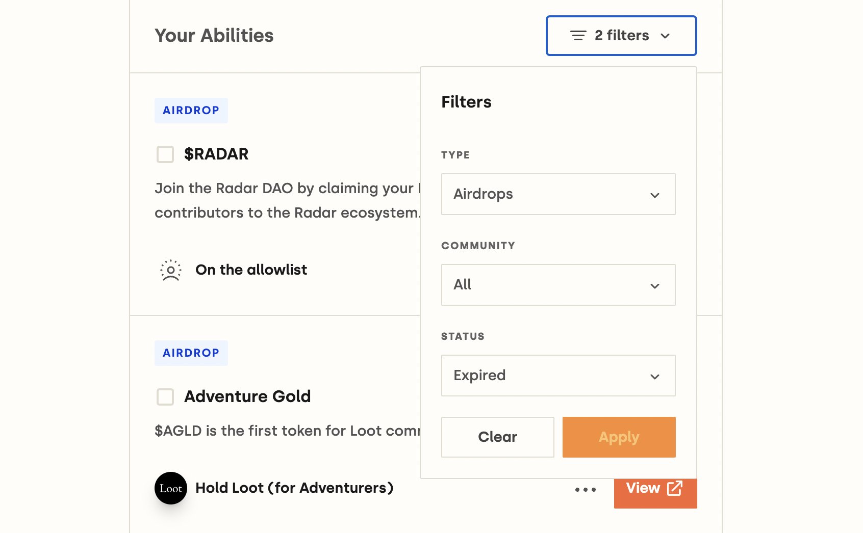 Daylight ☀️ on Twitter: "We shipped ability filters and an expired view ...