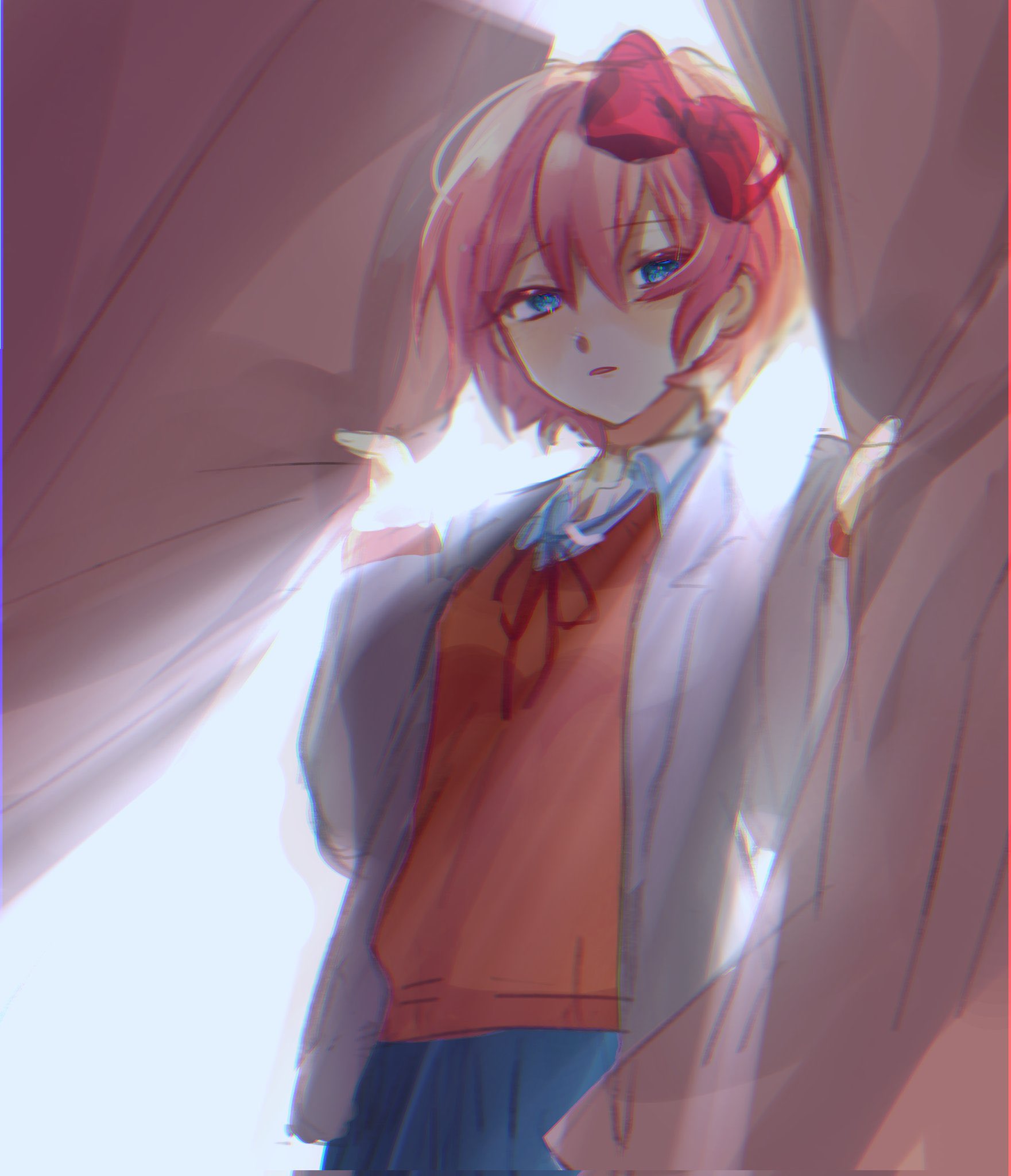 Daily Pics of Sayori on Twitter: "Day 340, Sayori between the curtains #Sayori #DDLC https://t ...