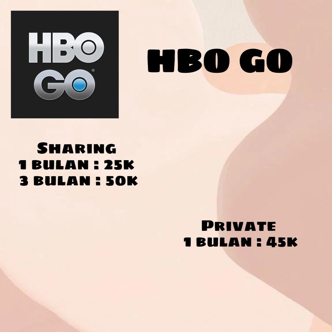 Primeday store on Twitter: "HBO GO premium @primeday_store Dm for order Cek our instagram ...
