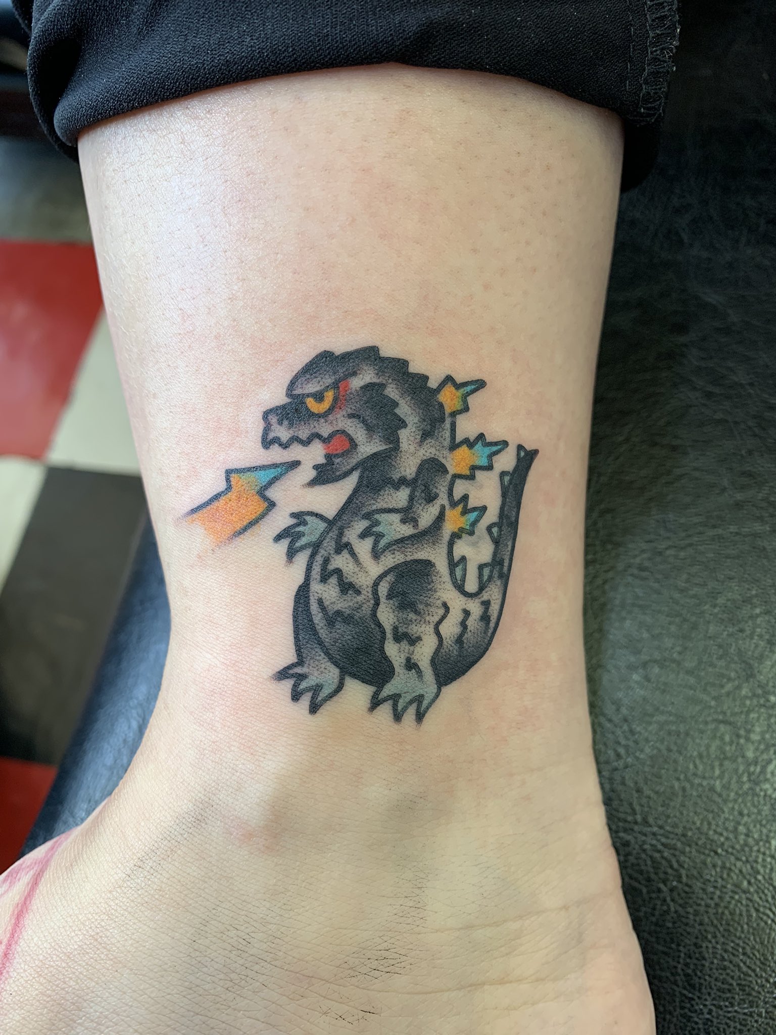 Small godzilla tattoo - Bronctattooaus.com