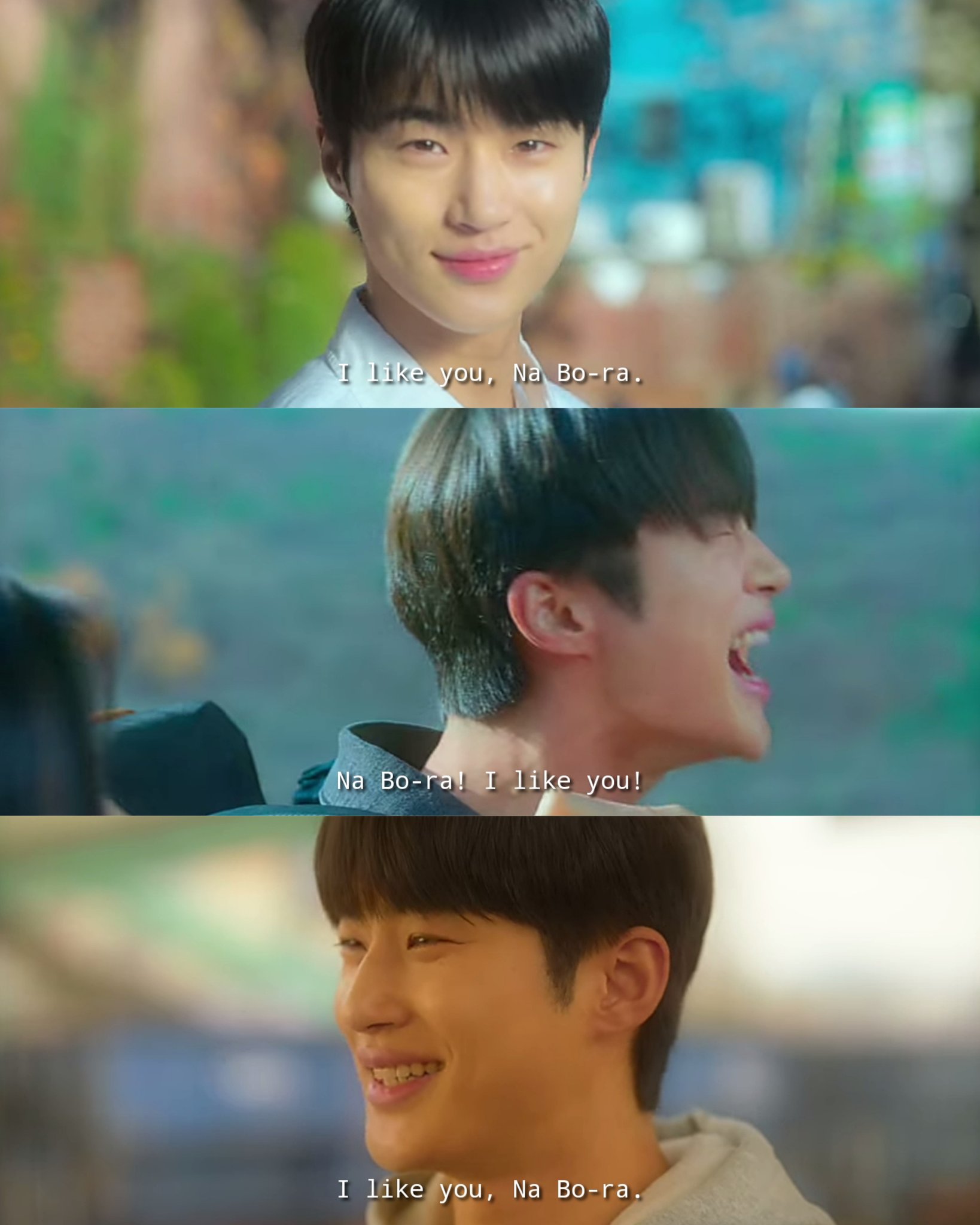 daisy han on Twitter: "he said “I like you” to na bora 3 times in the entire movie, but she only ...