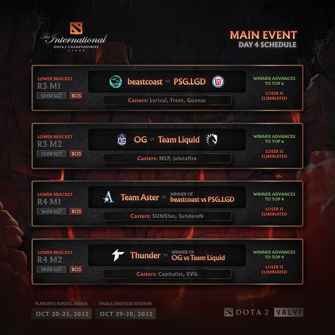 [Dota 2] TI11 - Main Event Day 4