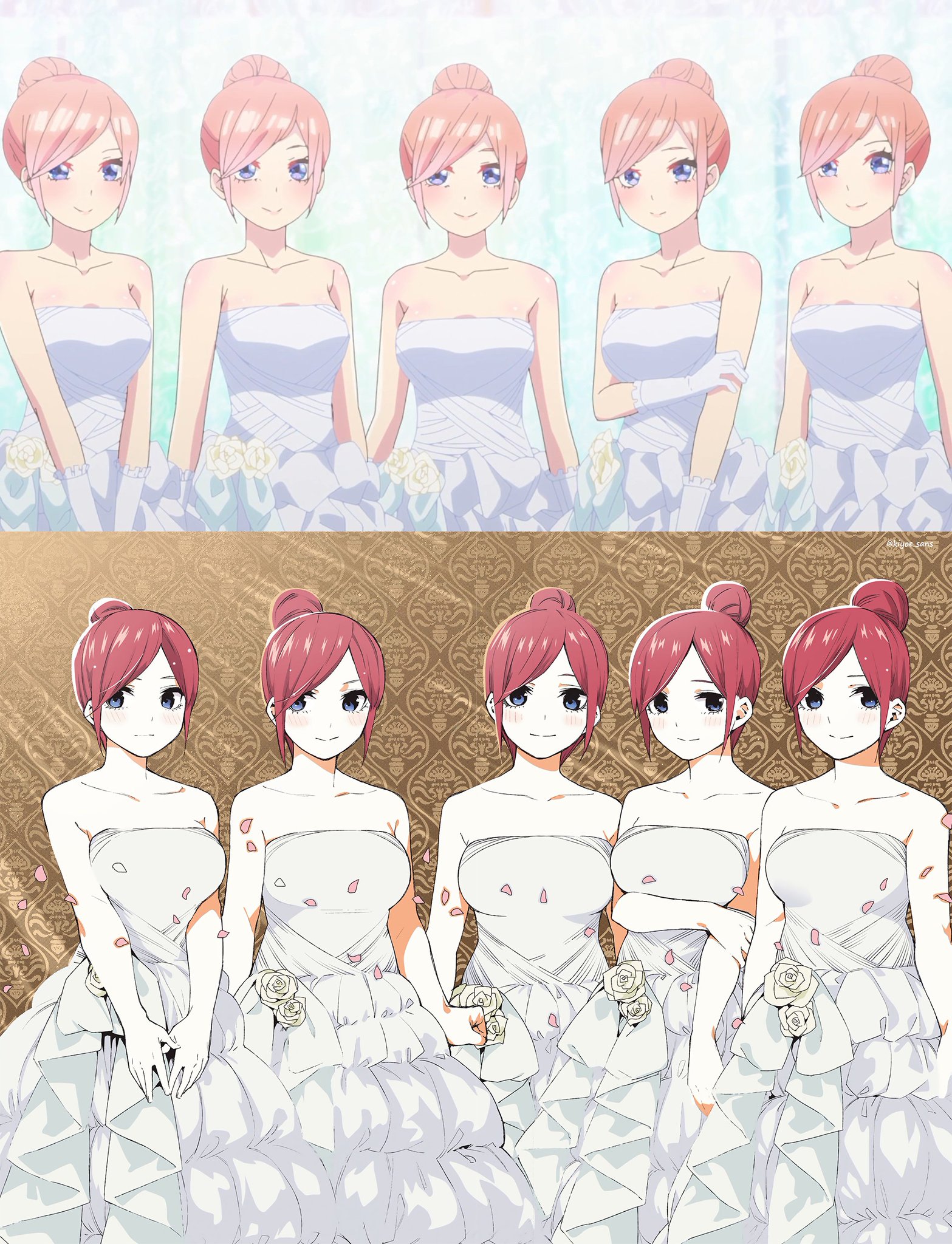 Kiyoe (ピーター) on Twitter: "La boda la jugada de la quintis. #五等分の花嫁 MANGA color / movie https://t ...