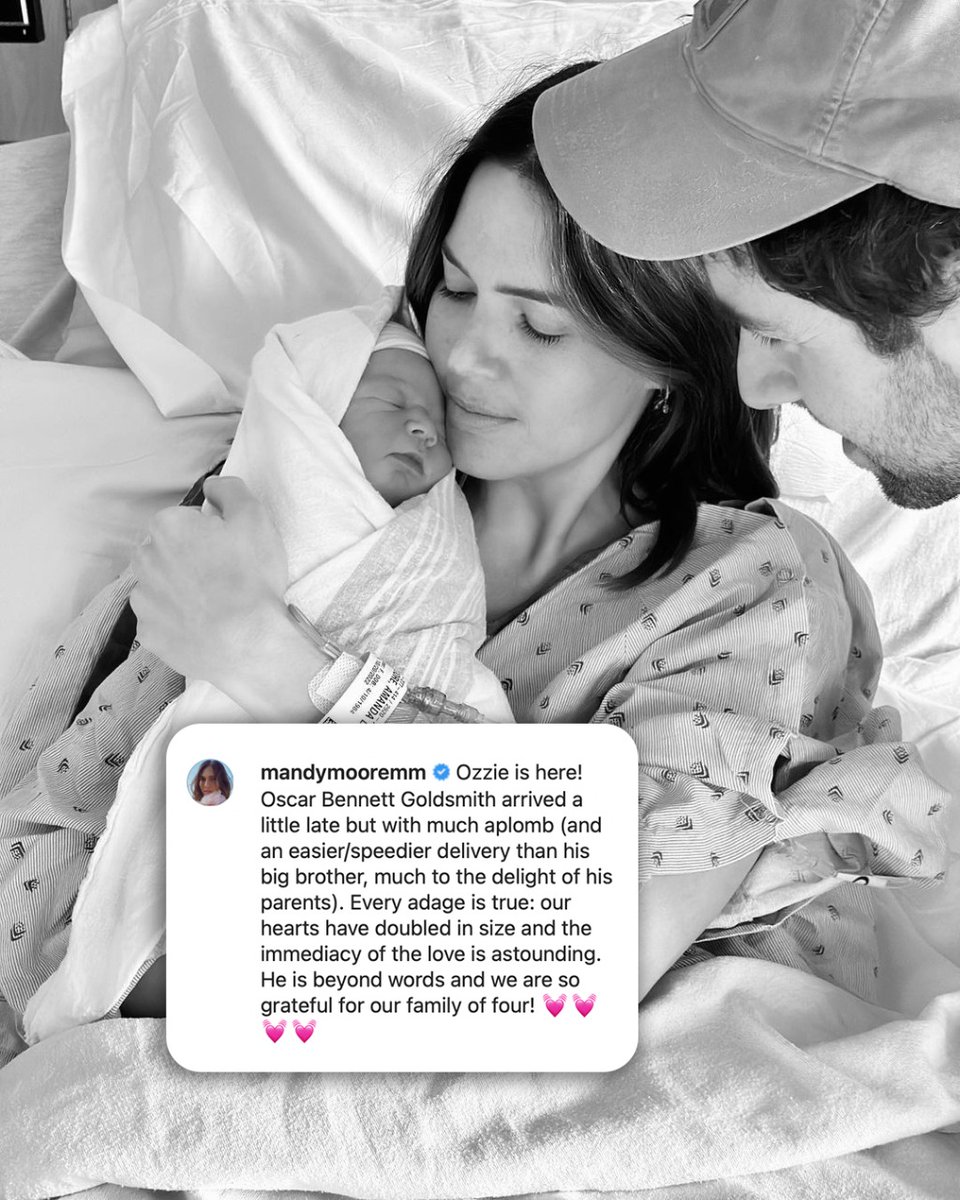 Inquirer on Twitter: "‘OZZIE IS HERE!’ LOOK: American singer-actress Mandy Moore and her husband ...