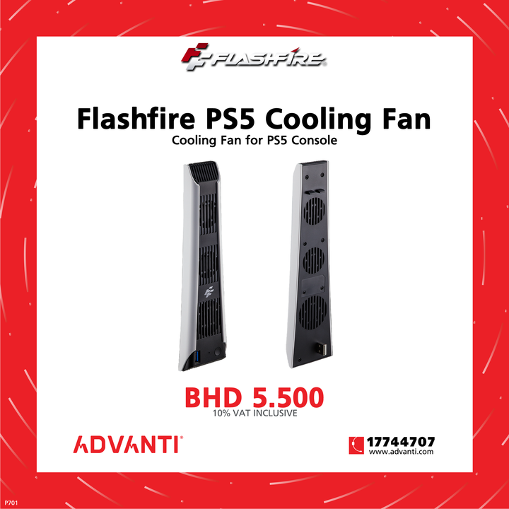 ADVANTI Bahrain on Twitter: "⬇ COOLING FAN FOR PS5 CONSOLE ⬇ 🔥 Flashfire PS5 Cooling Fan 🔥 PRICE ...
